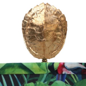 Gold Gilded Turtle Shell Shell Lamp Finial on Shiny Brass Hardware - Etsy