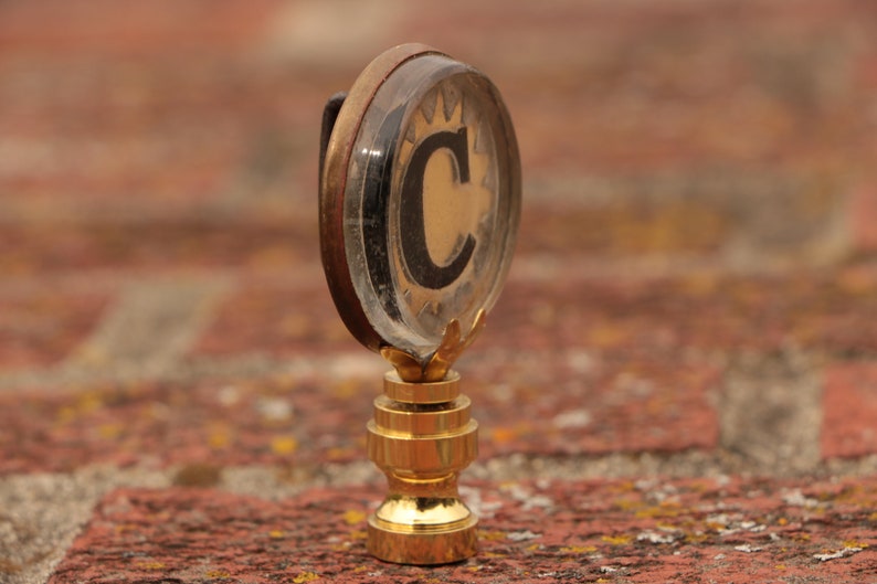 Vintage Typewriter Key Style Monogram Initial Lamp Finial - Vintage ...