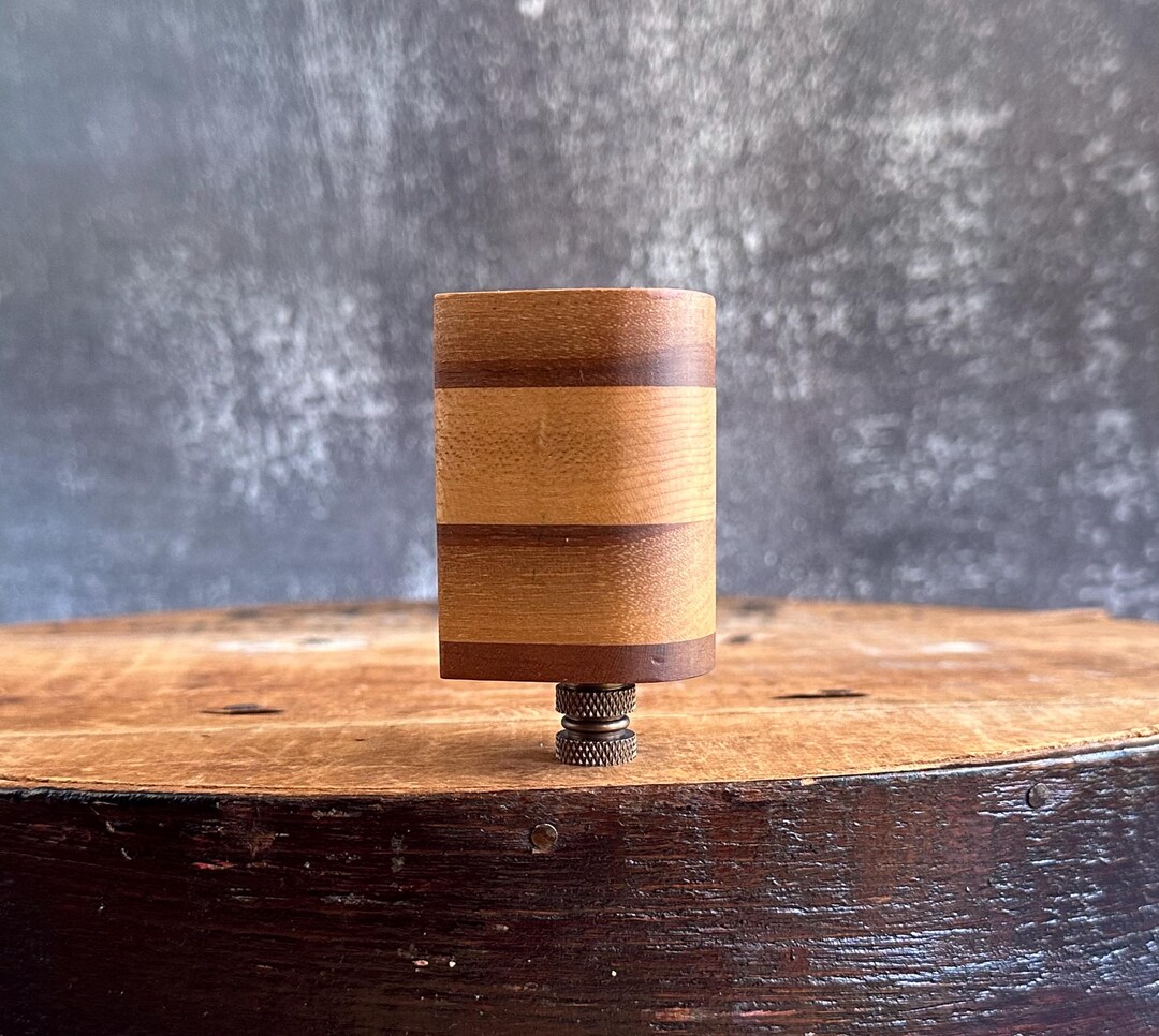 Layered Wood Lamp Finial on Bronze Hardware - Etsy