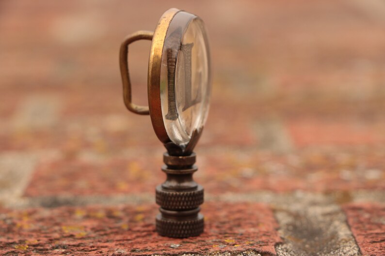 Vintage Typewriter Key Style Monogram Initial Lamp Finial - Etsy