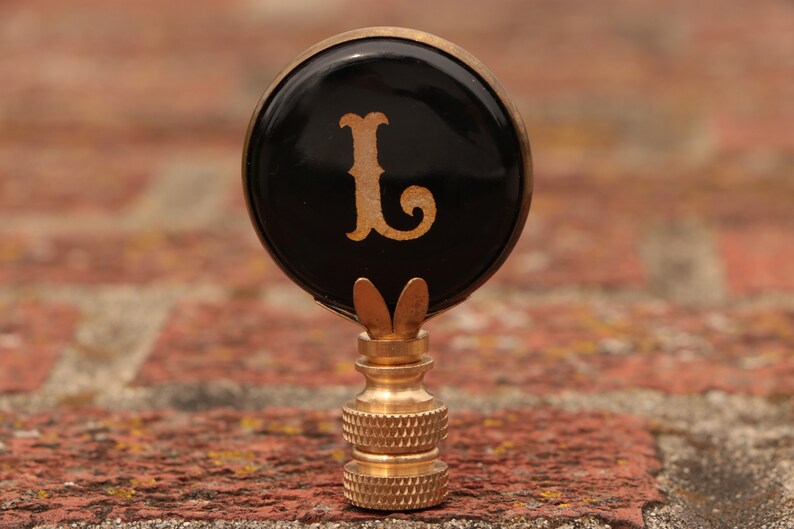 Vintage Typewriter Key Style Monogram Initial Lamp Finial - Etsy