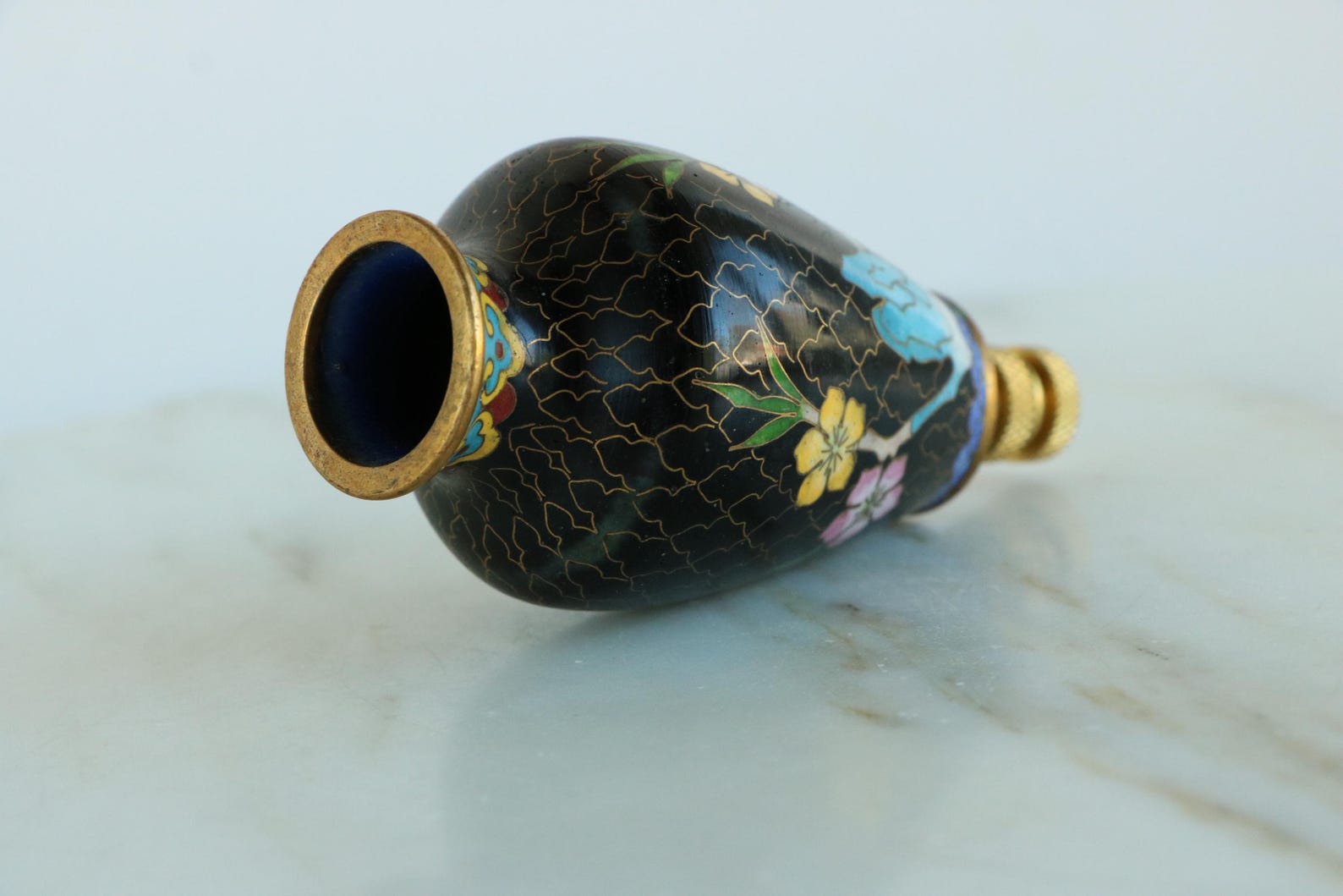 Chinese Cloisonne Vase Lamp Finial on Brass Hardware - Etsy