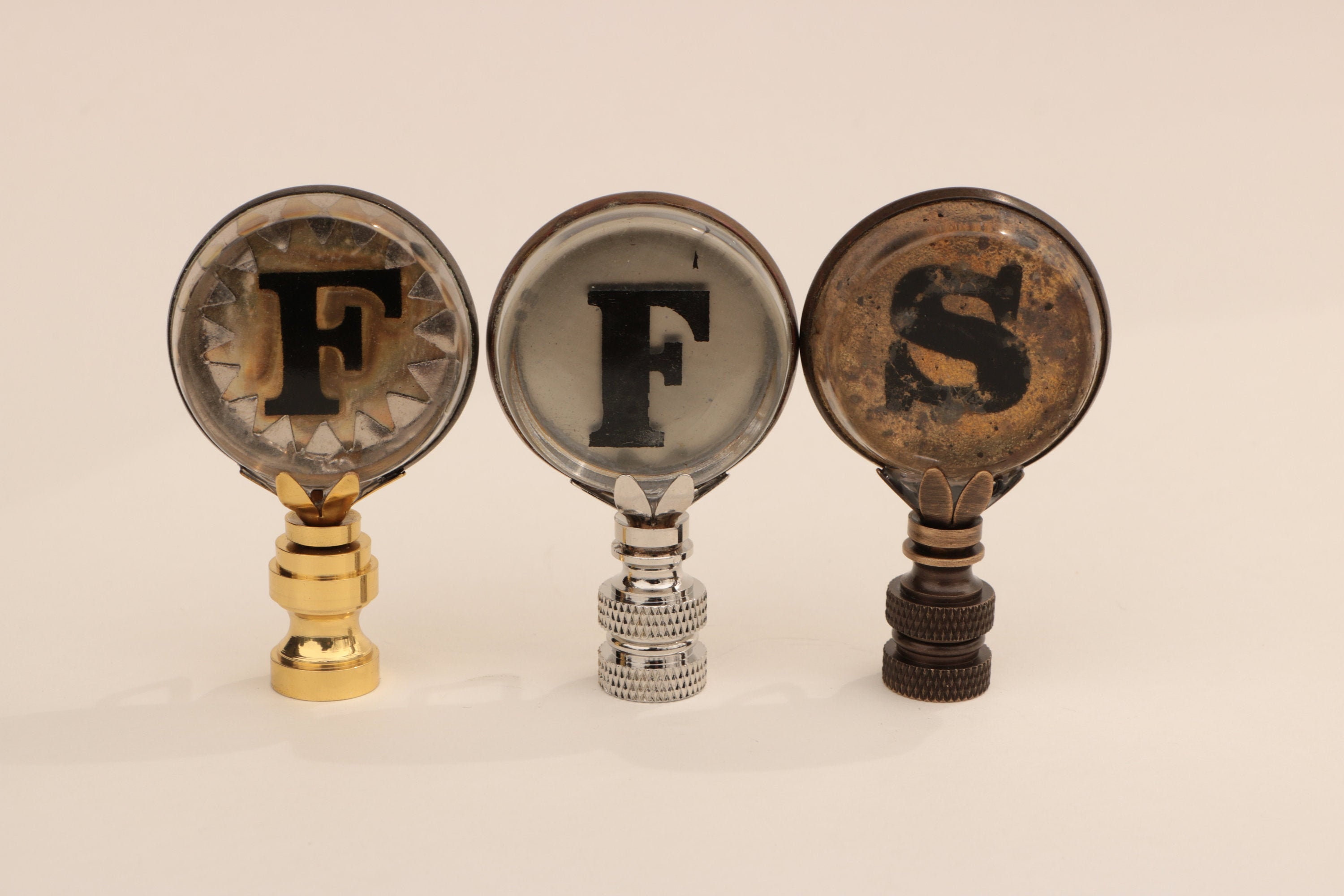 Vintage Typewriter Key Style Monogram Initial Lamp Finial - Vintage ...