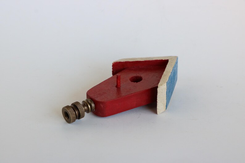 Birdhouse Lamp Finial on Bronze Hardware - Folk Art Style Wood Bird ...