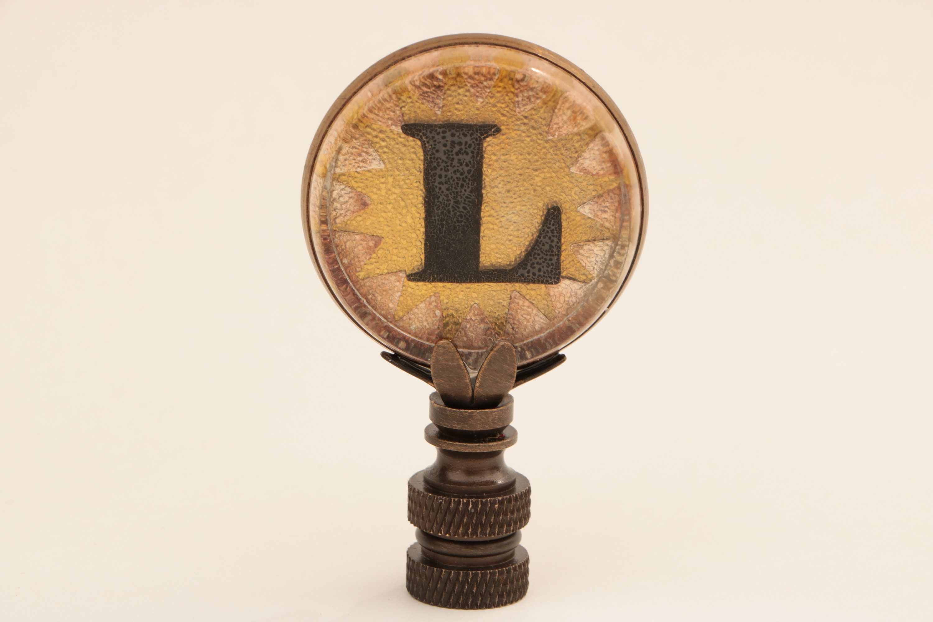 Vintage Typewriter Key Style Monogram Initial Lamp Finial | Etsy