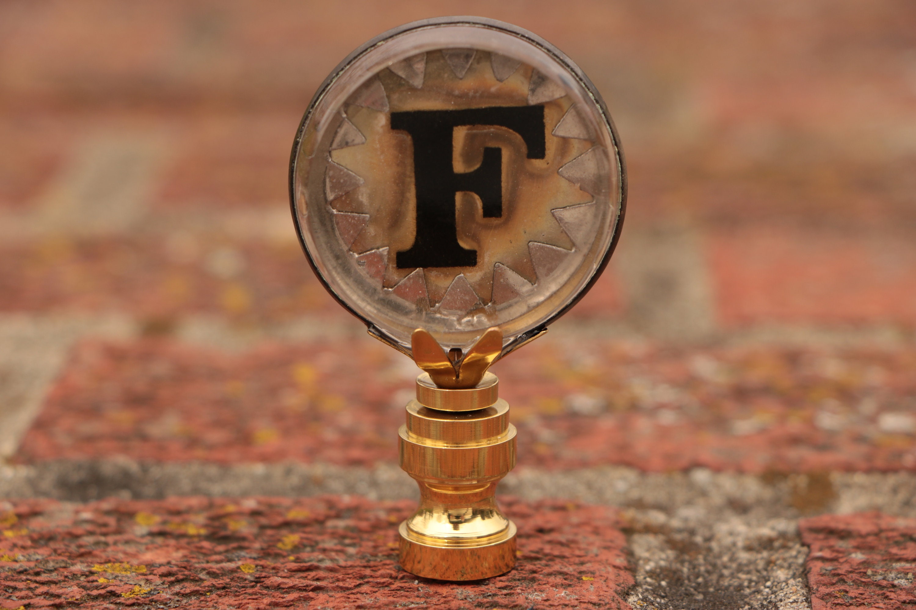 Vintage Typewriter Key Style Monogram Initial Lamp Finial - Vintage ...