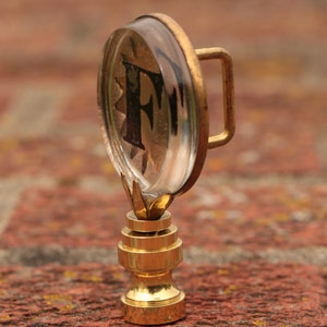 Vintage Typewriter Key Style Monogram Initial Lamp Finial - Vintage ...