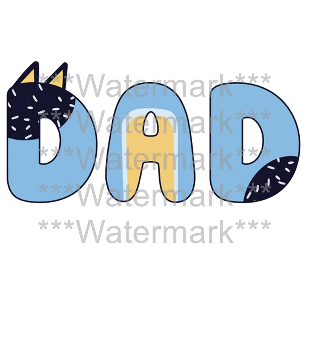 Bluey Inspired Dad PNG, Cute Blue Cartoon Dog Father’s Day Digital ...
