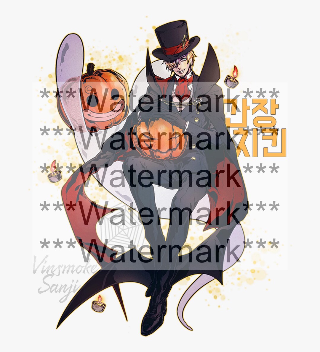 Sanji Halloween PNG, Vampire Costume Anime Art, One Piece Digital ...