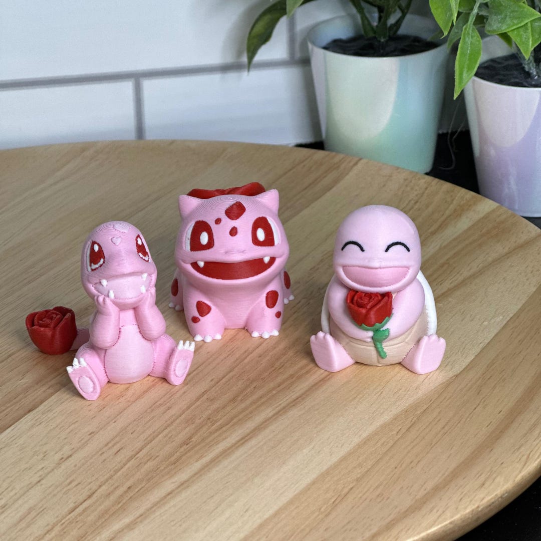Valentine's Pokemon, Squirtle, Charmander, Bulbasaur, Rose Pokemon ...