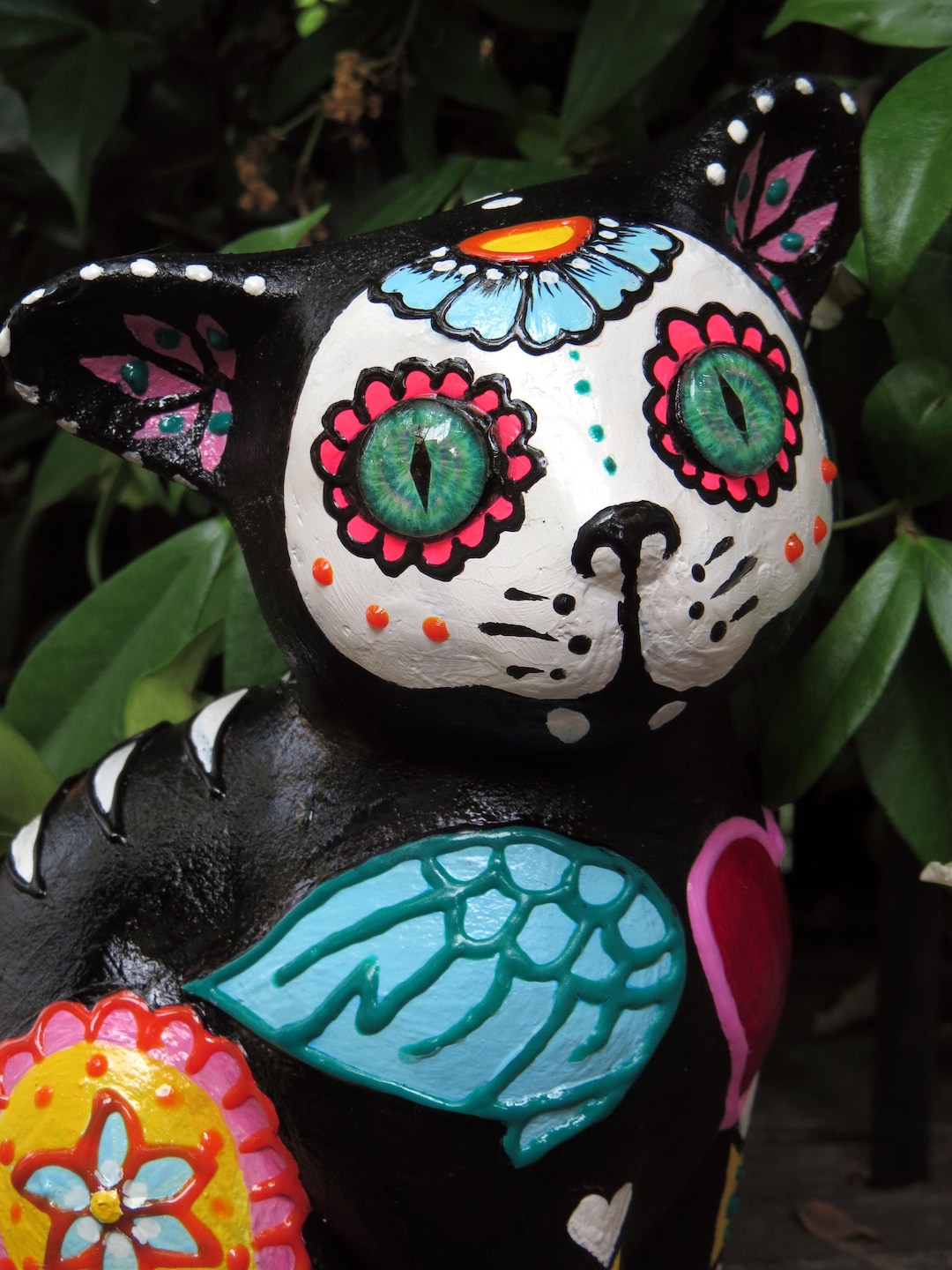 Cat Dia De Los Muertos - Cat Statue - Cat Art -dia De Los Muertos ...