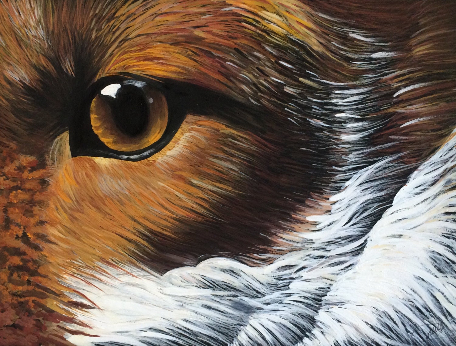 Fox's Eye - Fox Art Draw - Animals Portrait - Fox Draw - Wild Animals ...
