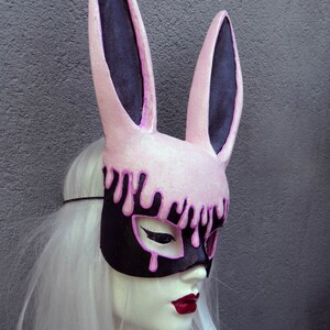 Milkshake Bunny Mask Pink Bunny Mask Rabbit Mask Pink Mask Paper Maché ...