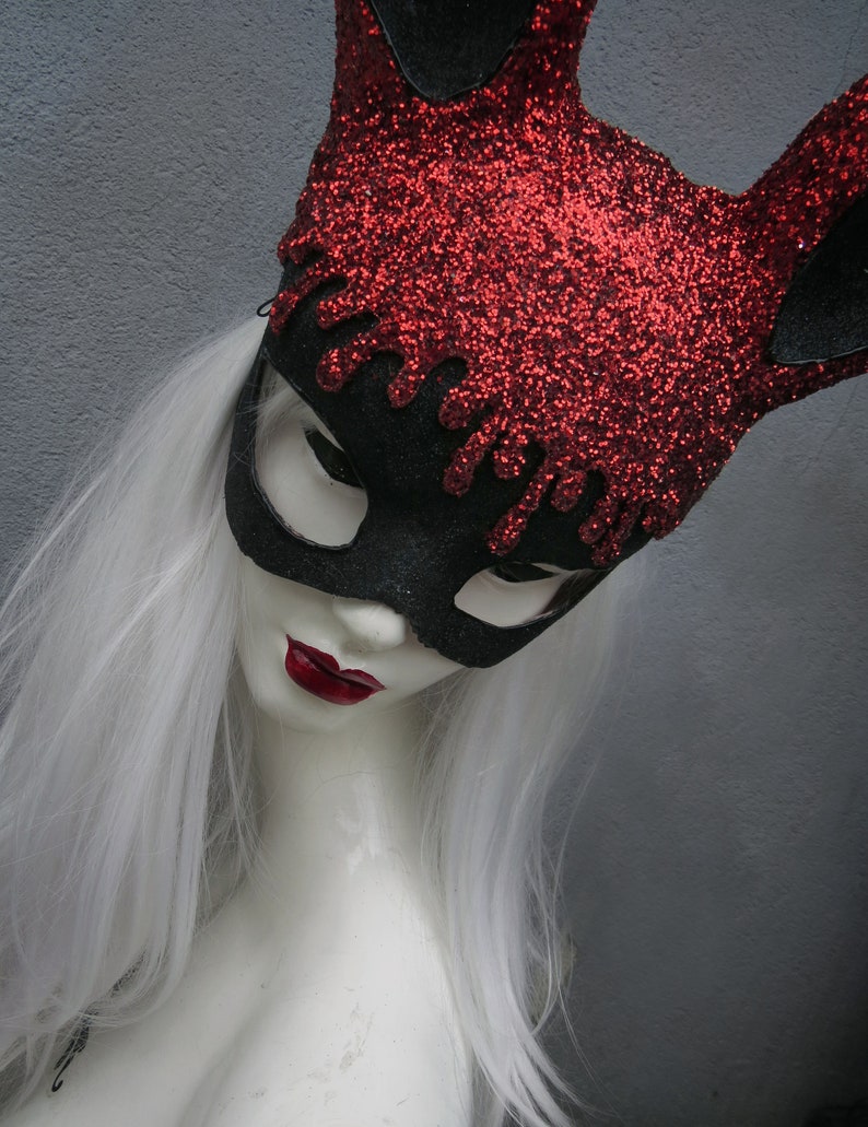Bunny Mask - Rabbit Mask - Burlesque Mask - Masquerade - Animals Mask ...