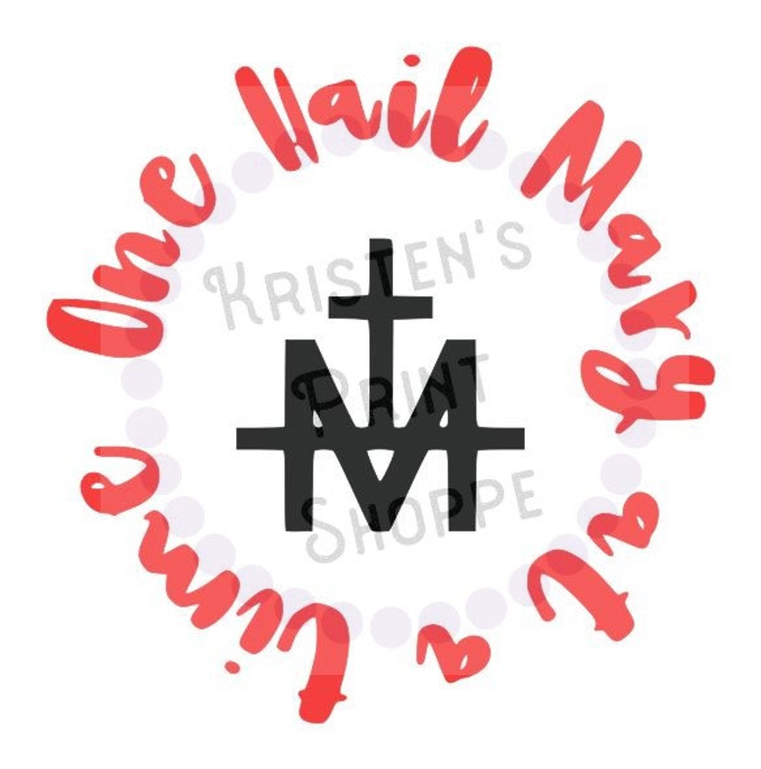 One Hail Mary at a Time SVG - Etsy