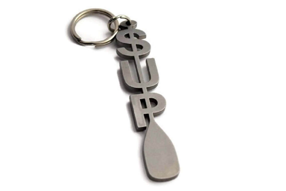 SUP Key Chain Stand up Paddle Board Keychain Stainless - Etsy
