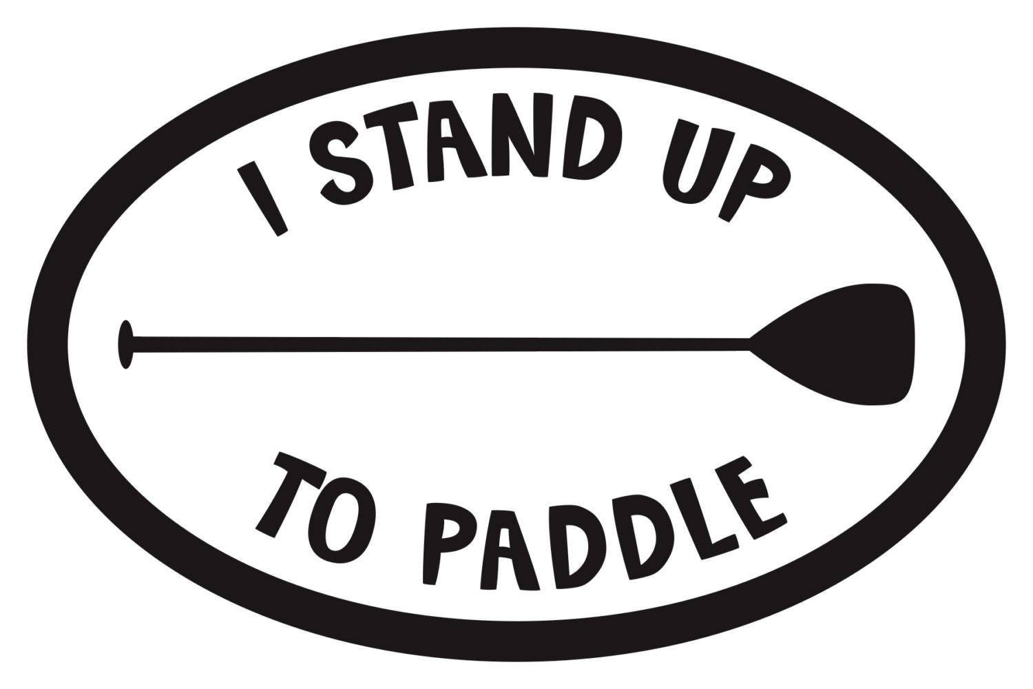 Stand Up Paddle Board Sticker / SUP Window decal 3x5 Oval | Etsy