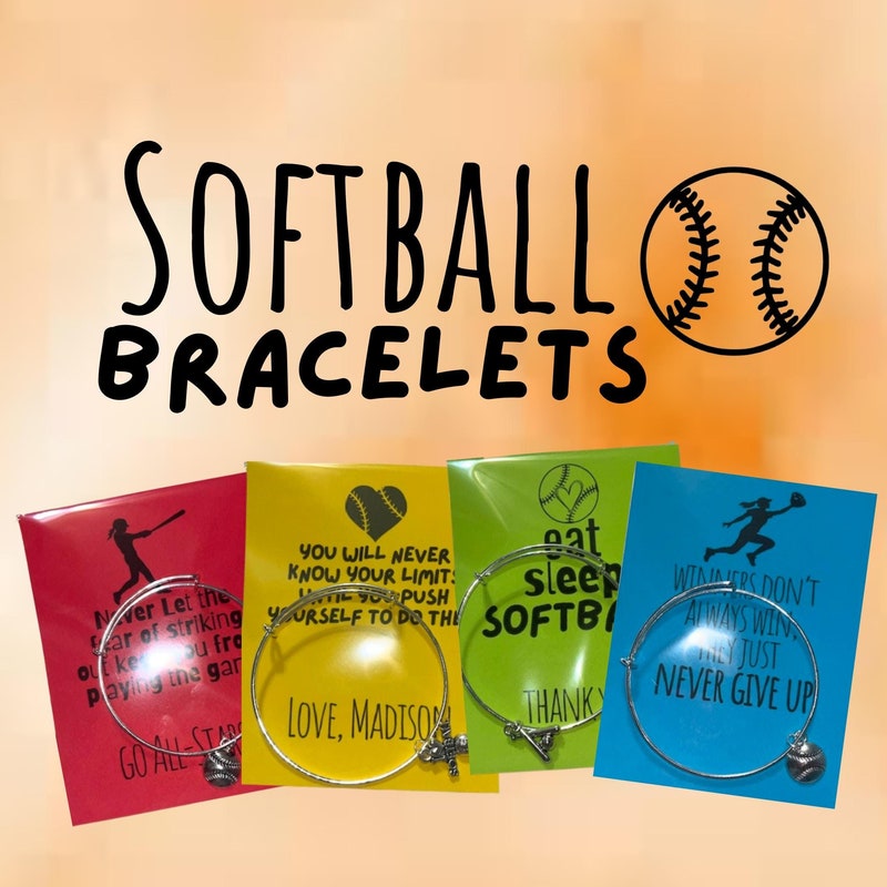 Softball Bracelets - Etsy