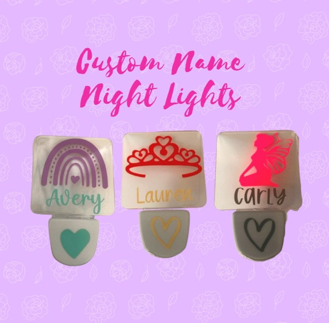 Girls Custom Night Light/ Kids Night Light/ Princess Crown/ Princess ...
