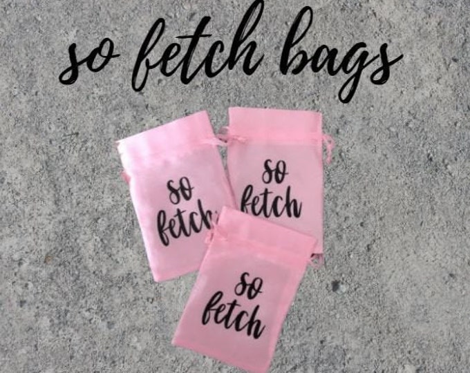 So Fetch Party Bags/ Birthday Favors/ Party Bags/pink Party Favors ...