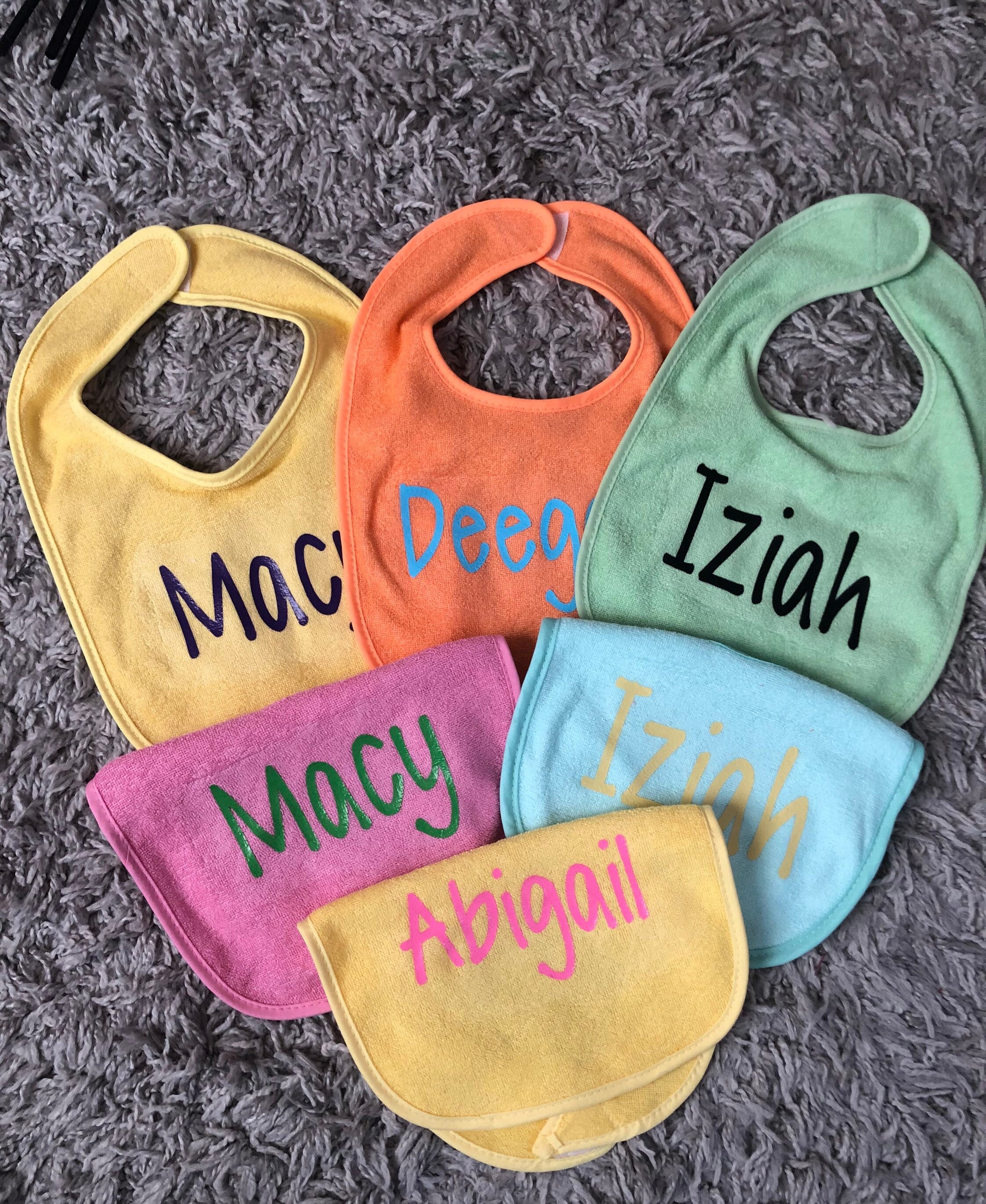 Custom Name Baby Bibs/ Baby Bibs/ Personalized Baby Bibs/ Baby - Etsy