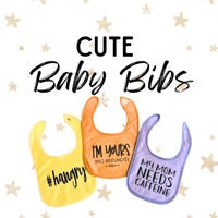 Chubby Thighs Pretty Eyes Bib, Cute Baby Bib, Funny Baby Bib, Absorbent ...
