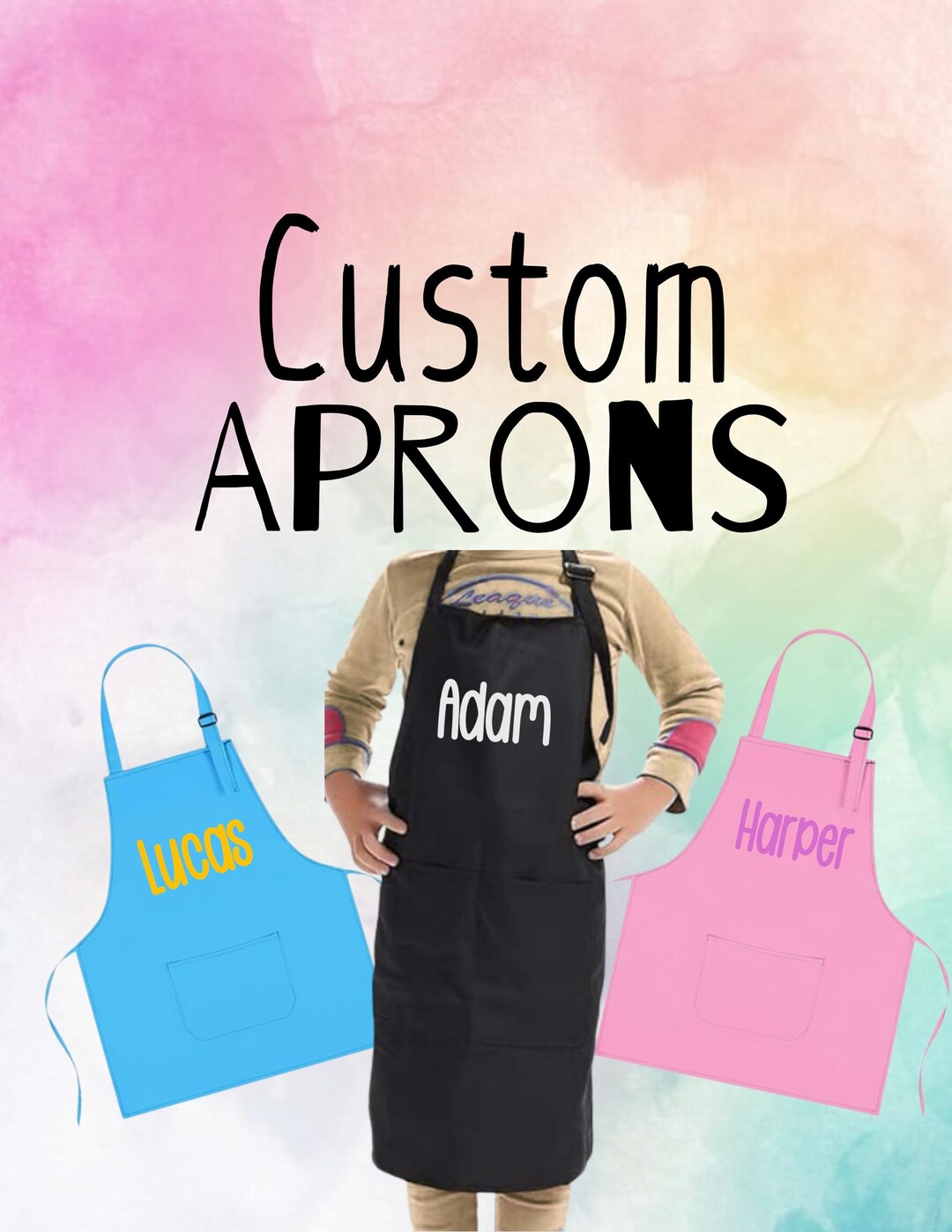 Kids Aprons/ Custom Apron/ Children Apron/ Personalized Apron/ Kitchen ...