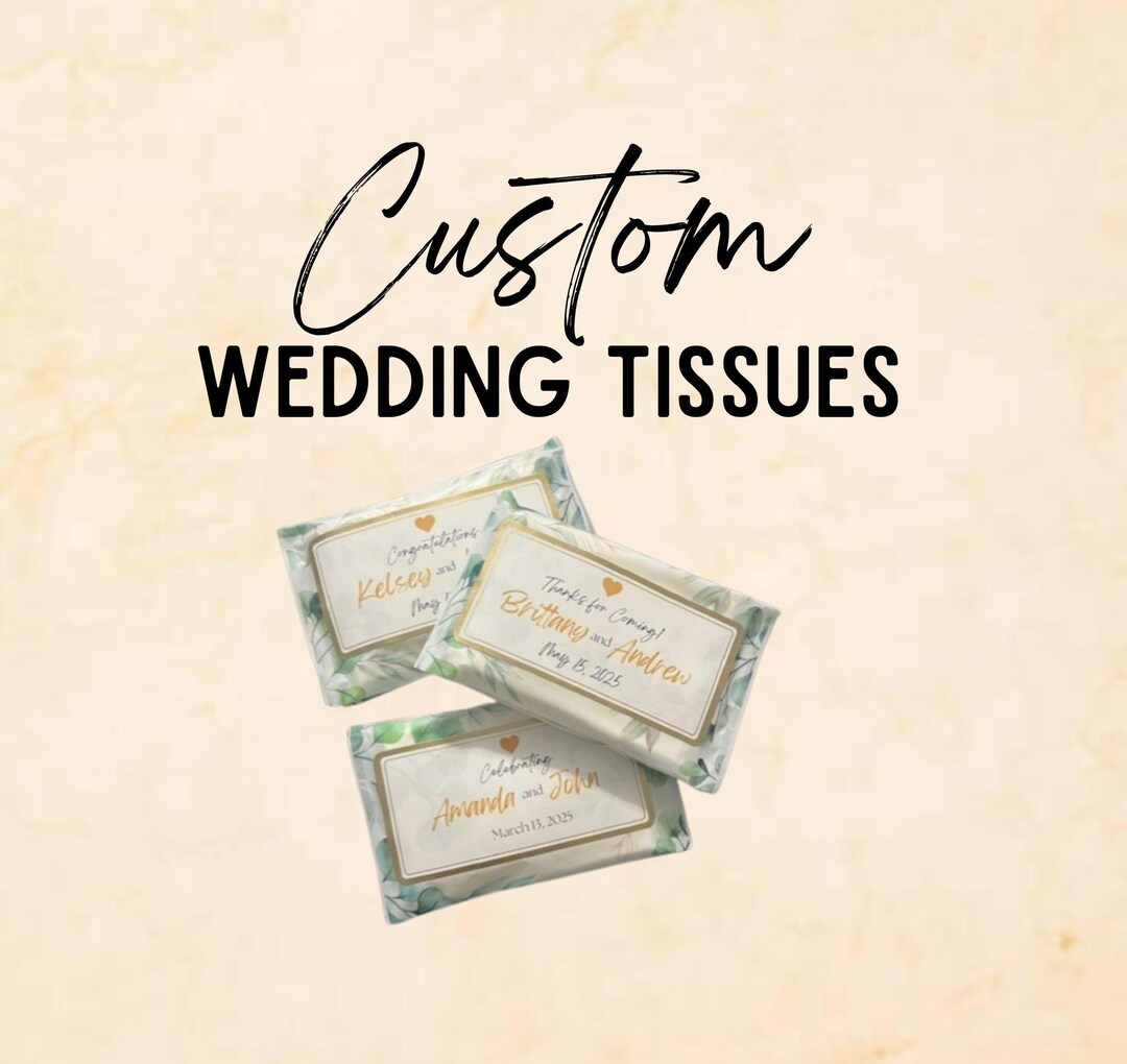 Wedding Tissues/ Custom Wedding Tissue Favors/ Wedding Favors/ Custom ...