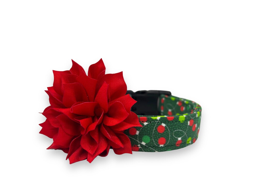Christmas Dog Collar, Christmas Lights Dog Collar, Winter Dog Collar ...