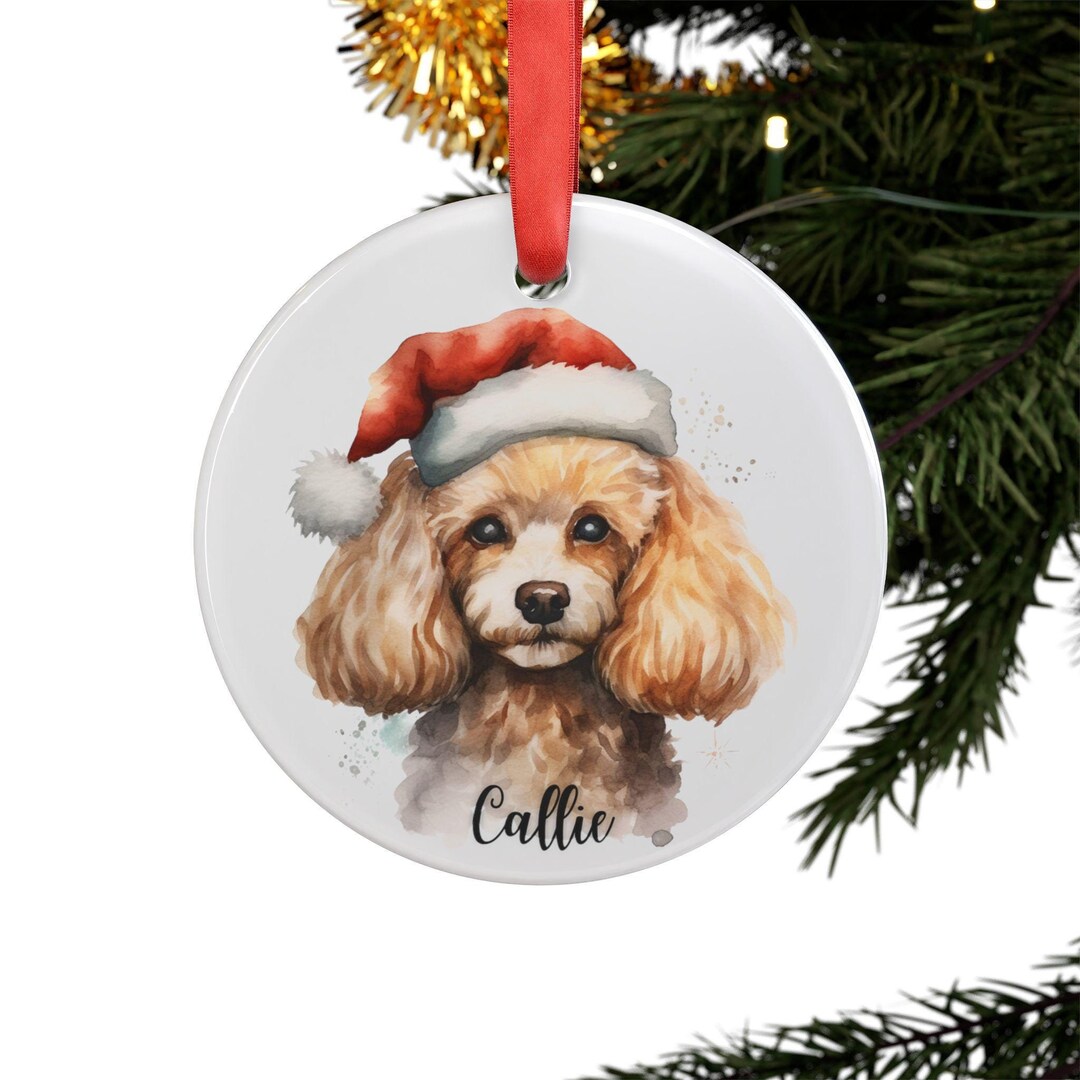 Poodle Dog Christmas Ornament, Poodle Puppy Ornament, Poodle Mom Gift ...