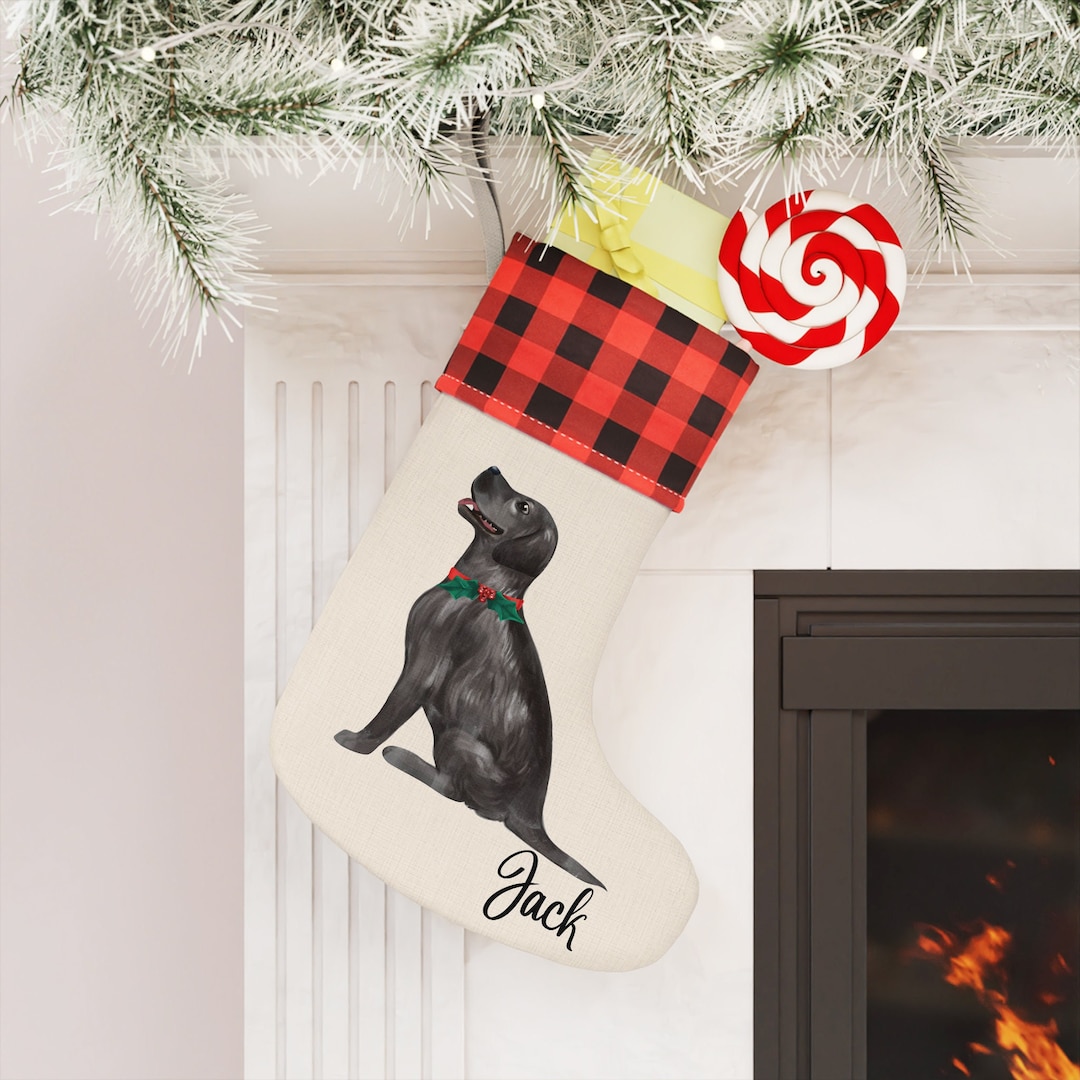 Labrador Christmas Stocking, Personalized Lab Christmas Stocking ...