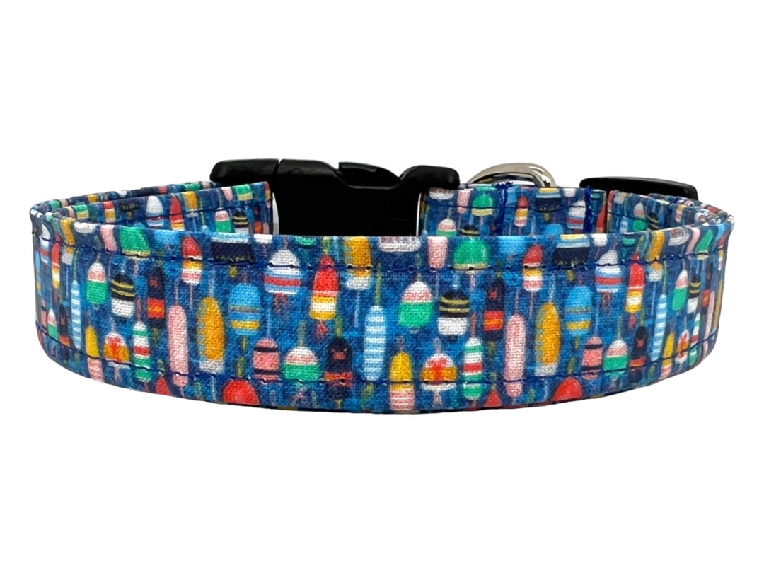 Buoy Dog Collar, Lobster Buoy Dog Collar, Nautical Dog Collar, Coastal ...