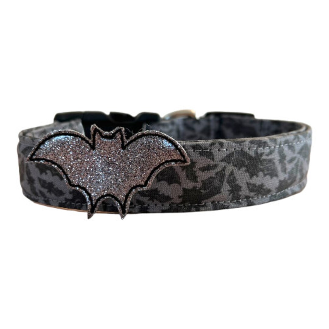 Halloween Dog Collar, Halloween Bat Dog Collar With Embellishment, Bat ...