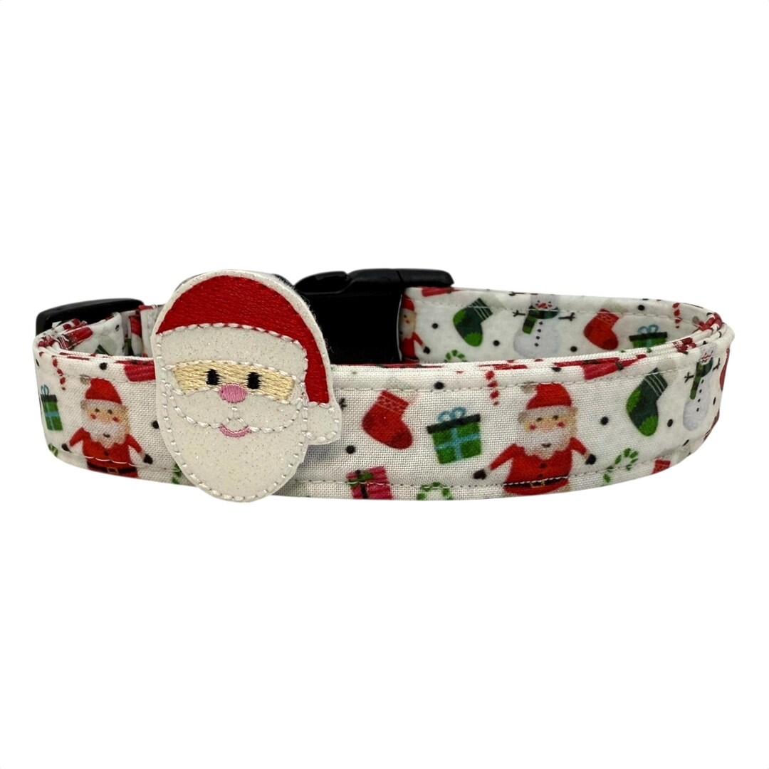 Christmas Dog Collar, Santa Claus Dog Collar With Embellishment ...