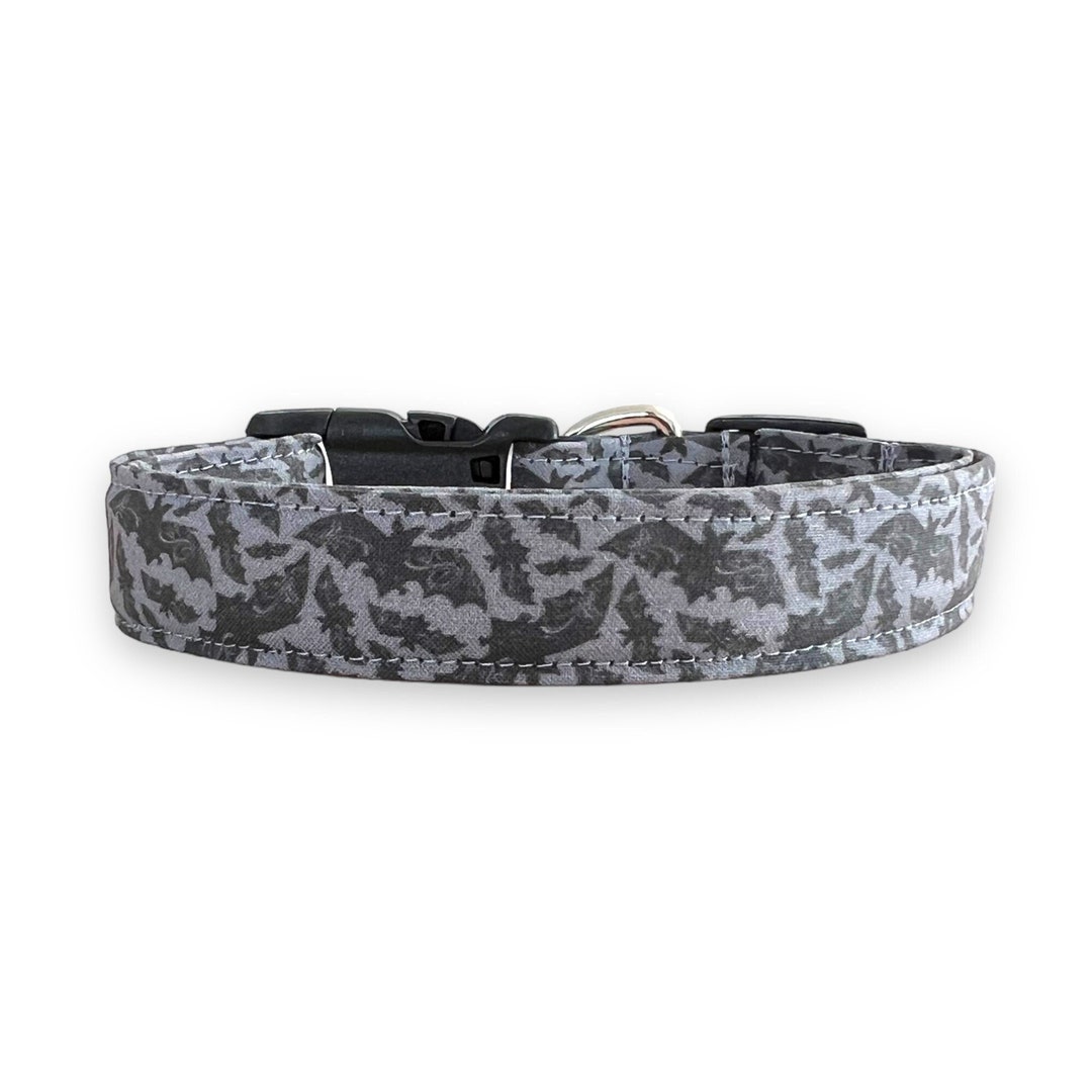 Halloween Dog Collar, Halloween Bat Dog Collar, Black Bat Dog Collar ...