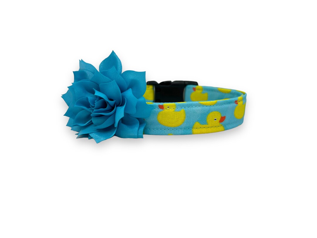 Rubber Duck Dog Collar, Rubber Duck Collar for Dog With Flower, Duck ...