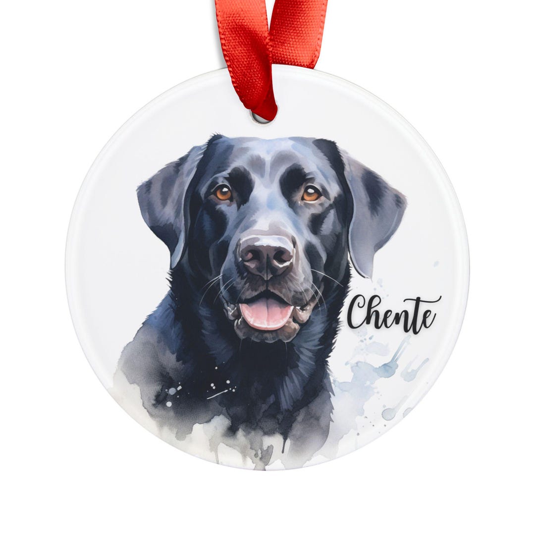 Personalized Black Lab Christmas Ornament, Christmas Gift for Lab Mom ...