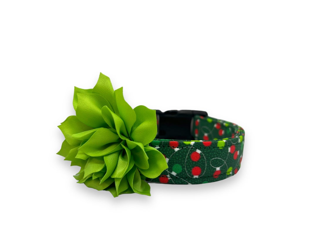 Christmas Dog Collar, Christmas Lights Dog Collar, Winter Dog Collar ...