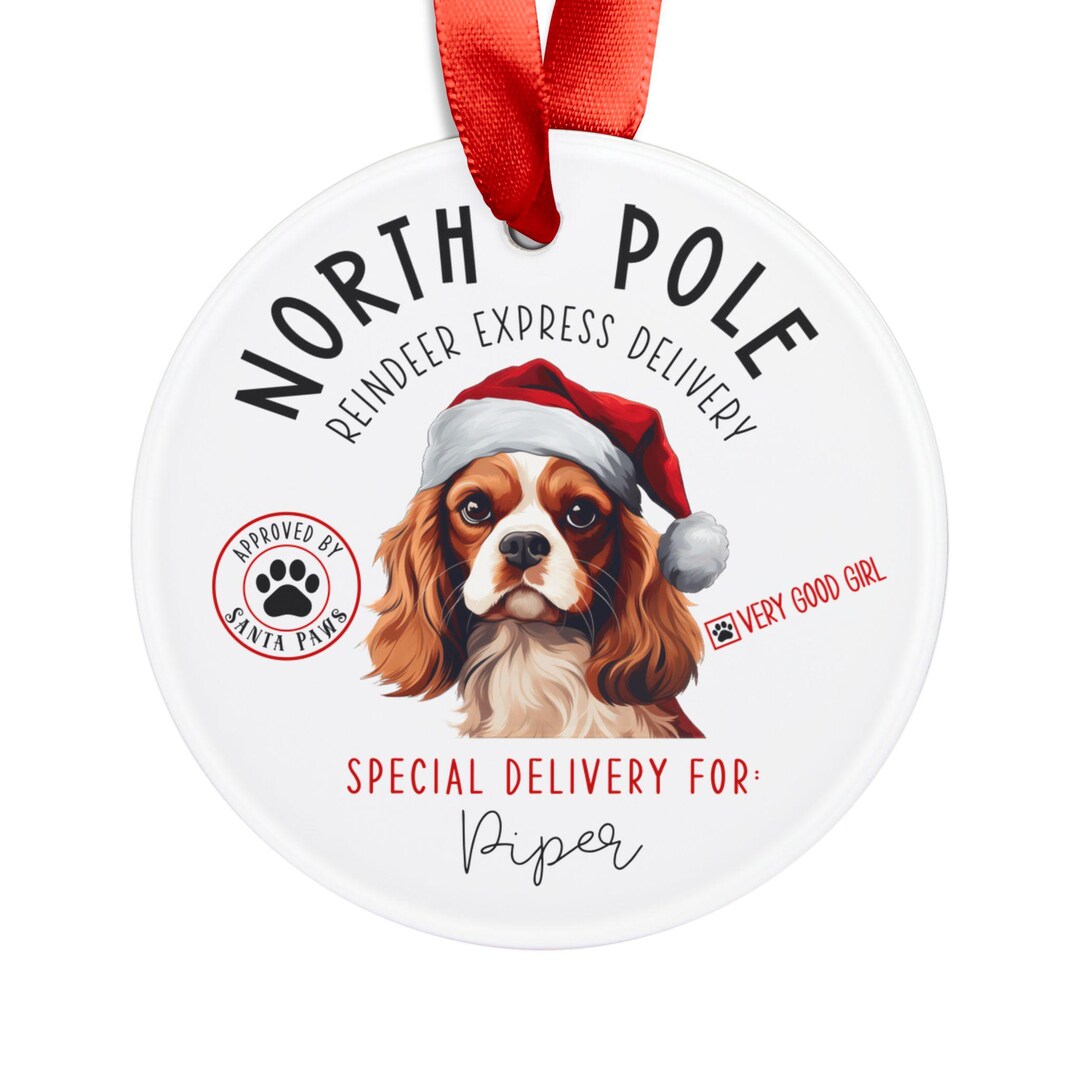Personalized King Charles Spaniel Christmas Ornament, King Charles ...