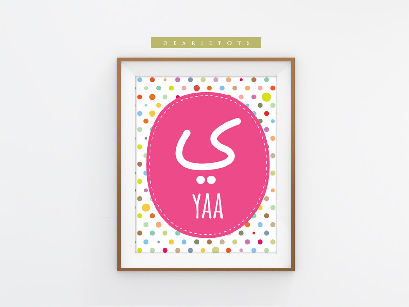 Polkadots Arabic Alphabets "alif Baa Taa" Poster/ Flashcard - Alif Ba ...