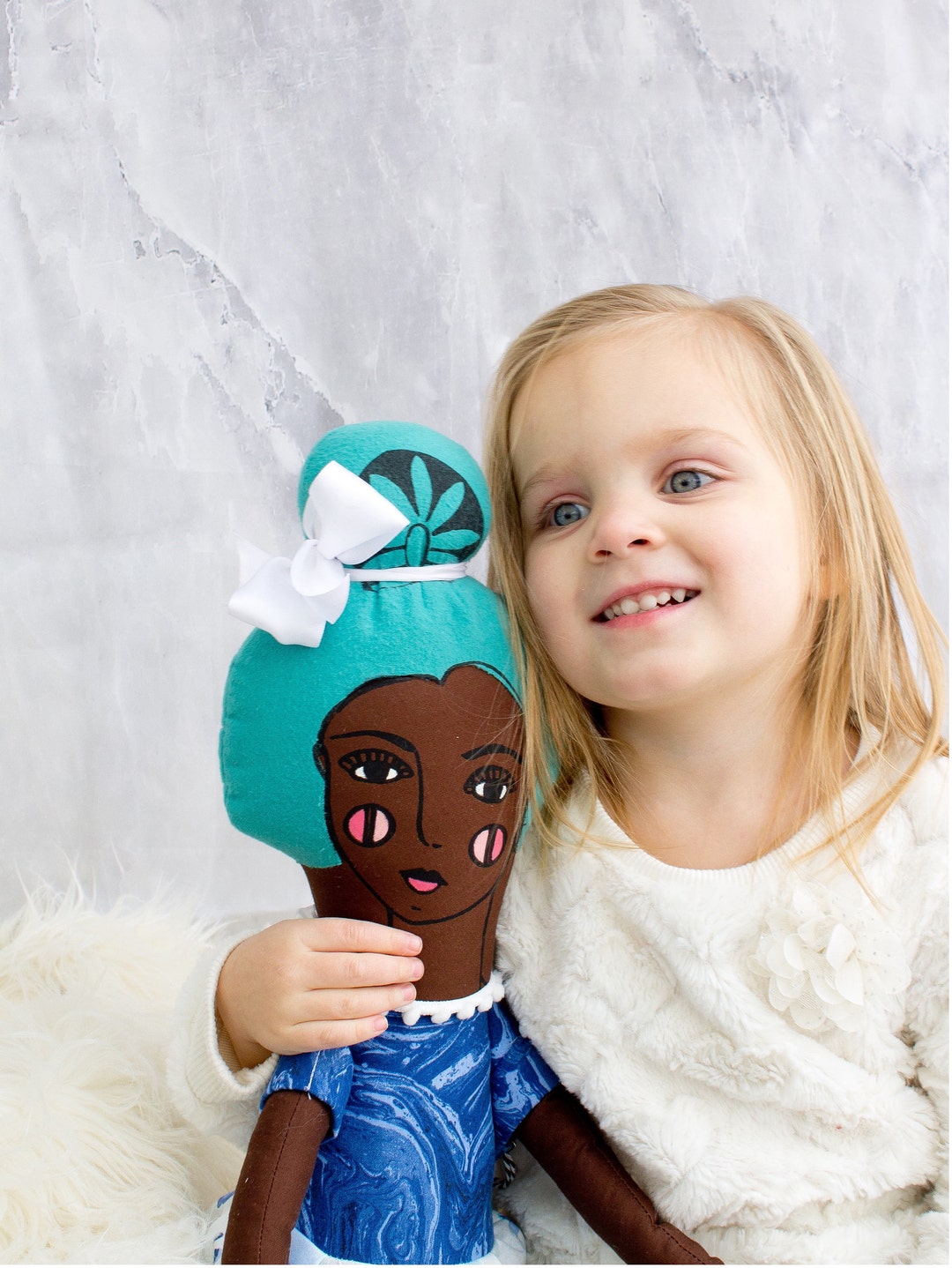 31 Indigo Doll // Indie // Plush Doll, Personalized Doll, Large Plush ...