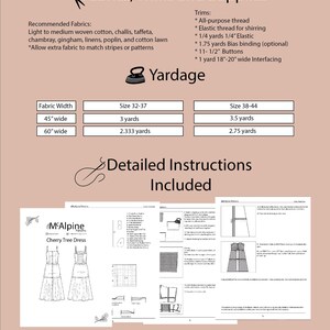 Cherry Tree Dress Sewing Pattern | Dress Sewing Pattern | Summer Dress ...