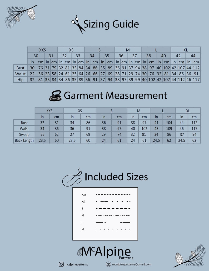Digital Sewing Pattern | Long Sleeve Tee | Alder Sweatshirt | XXS-XL ...