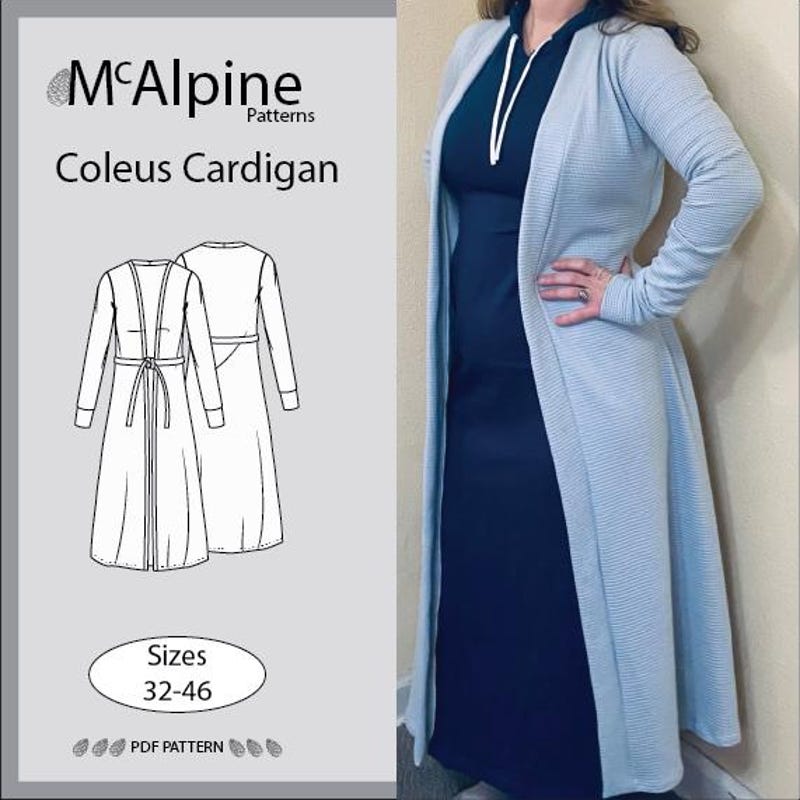 Cardigan Sewing Pattern - Etsy