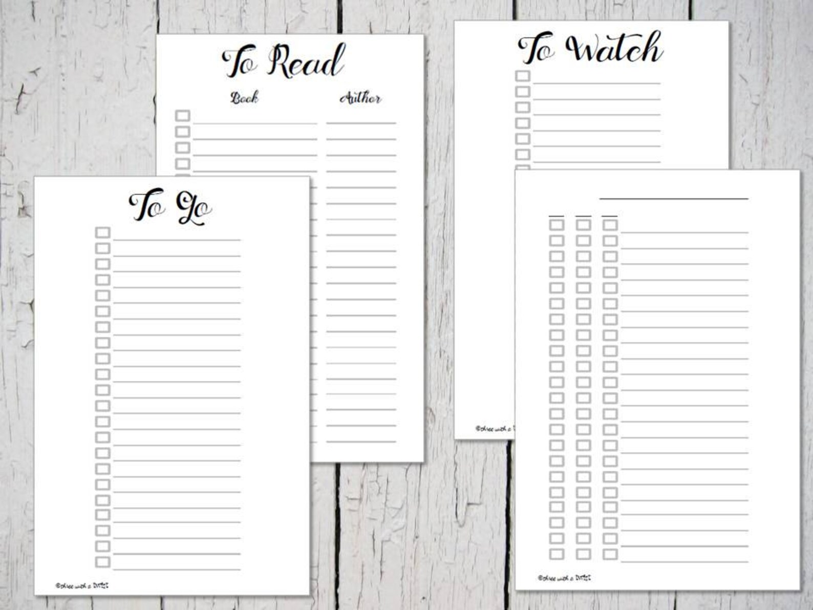 List A5 Inserts, A5 Printable Inserts, Half Sheet Inserts, A5 Planner ...