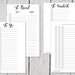 List A5 Inserts, A5 Printable Inserts, Half Sheet Inserts, A5 Planner ...