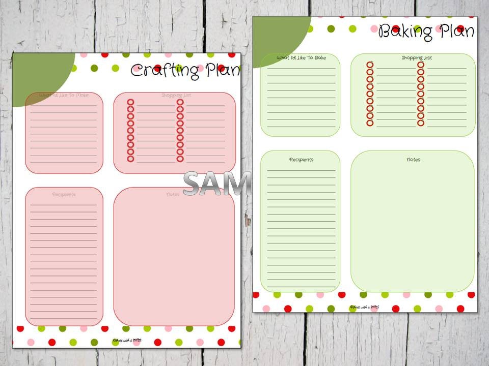 Happy Planner Christmas Planning Inserts Holiday Menu Happy | Etsy