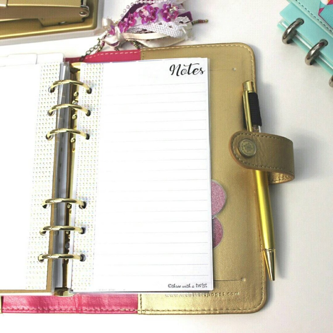 Notes A5 Size Printable Insert Half Sheet 8.5x5.5 Black and White ...