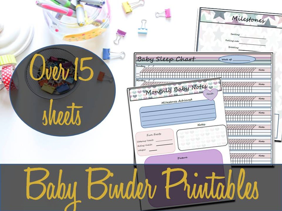 Baby Journal Printable Inserts, Baby Diary, Baby Record, Sleep Chart ...