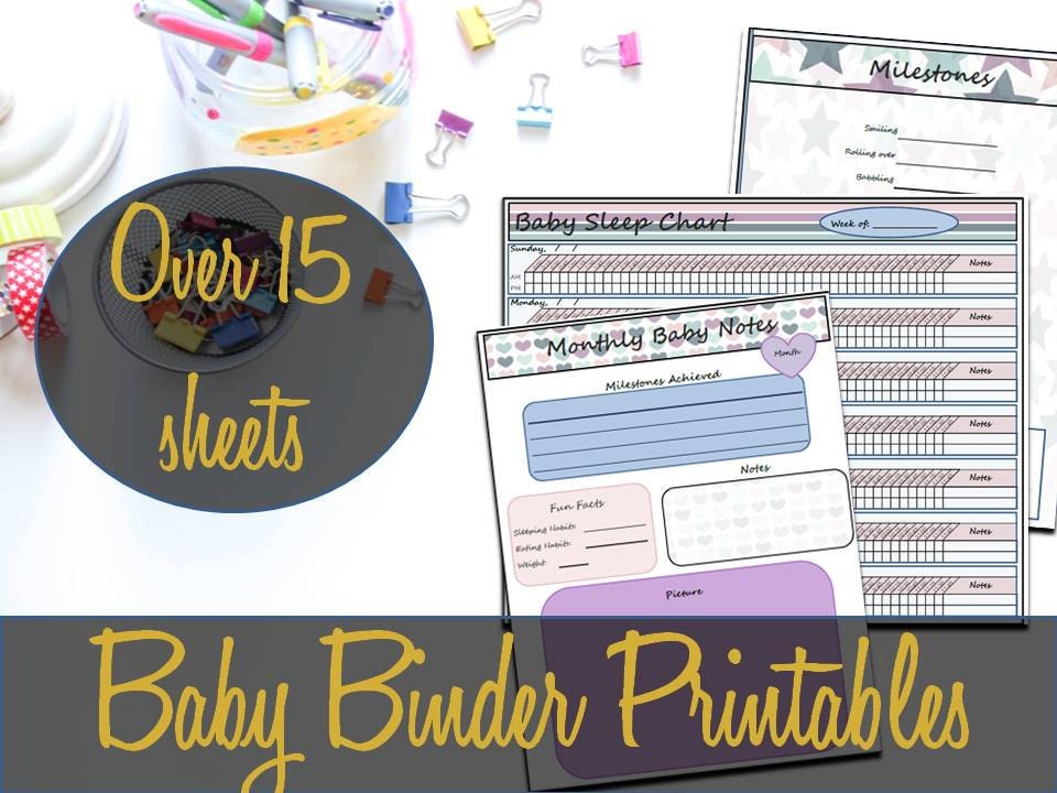 Baby Journal Printable Inserts, Baby Diary, Baby Record, Sleep Chart ...